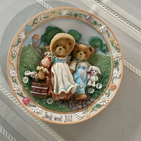Cherished Teddies | Wall Decor | Cherished Teddies Jack And Jill Plate ...